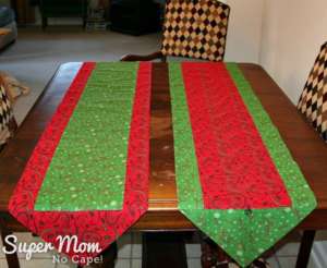 One Hour Version of the 10 Minute Table Runner - Super Mom - No Cape!