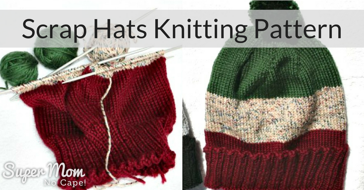 Scrap Hats Knitting Pattern - Super Mom - No Cape!