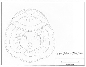 Vintage Embroidery Monday – Sweet Face Potholder - Super Mom - No Cape!