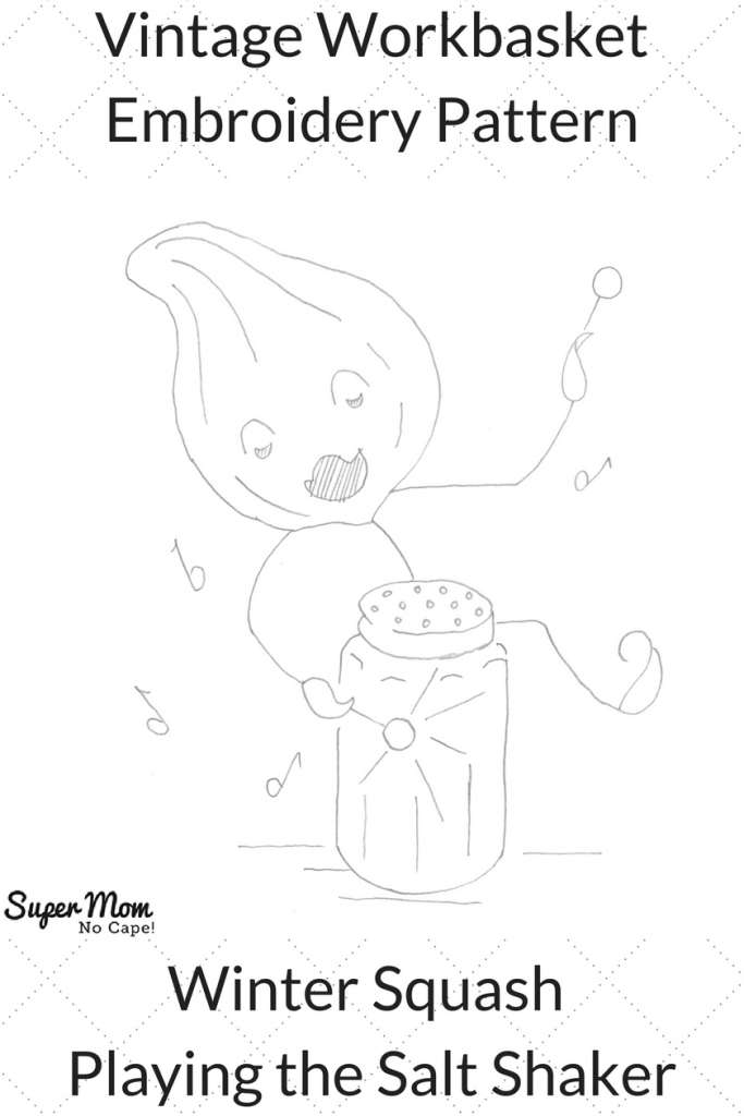 Vintage Embroidery Monday & Stitchery Link Party #16 - Super Mom - No Cape!