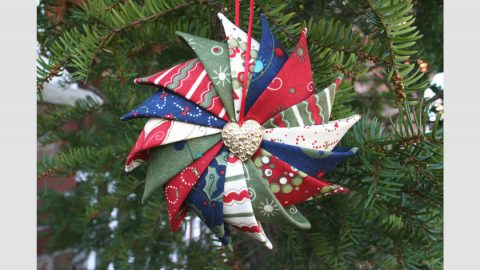 Prairie Point Star Ornament Tutorial - Easy, Elegant Holiday Decoration