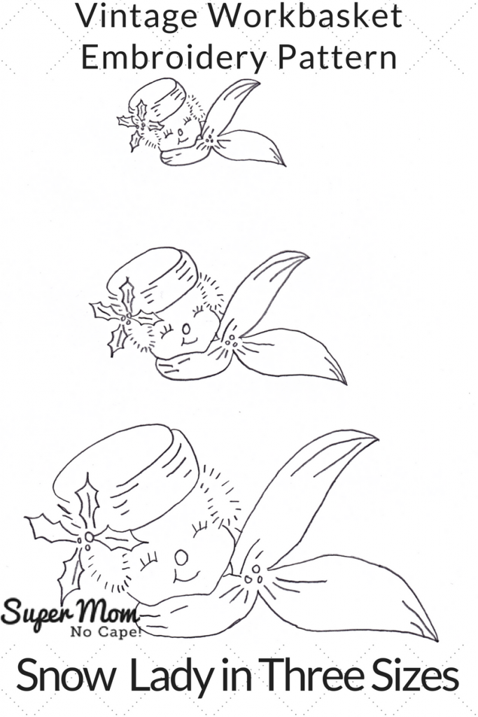 Snow Gentleman and Snow Lady Embroidery Patterns - Super Mom - No Cape!