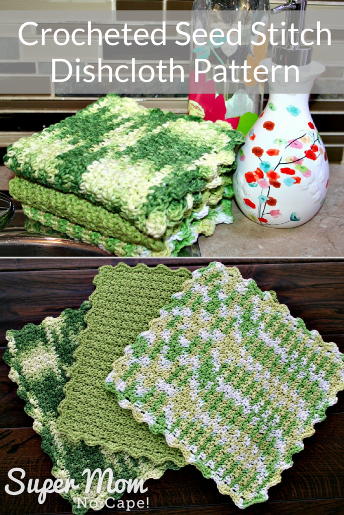 Crocheted Seed Stitch Dishcloth - Quick and Easy Pattern