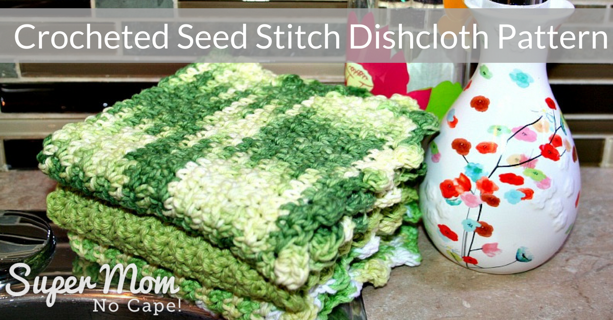 Crocheted Seed Stitch Dishcloth - Quick and Easy Pattern