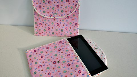 Pretty Tablet Pouch Tutorial - Step-by-Step Easy to Follow Instructions