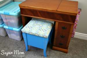 How to Make a Thread Storage Stool - A Thrift Store Upcycle
