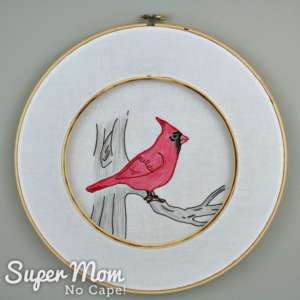 Cardinal Embroidery Pattern - An Easy Stitch Project