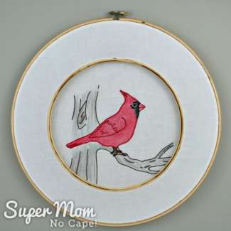 Cardinal Embroidery Pattern - An Easy Stitch Project