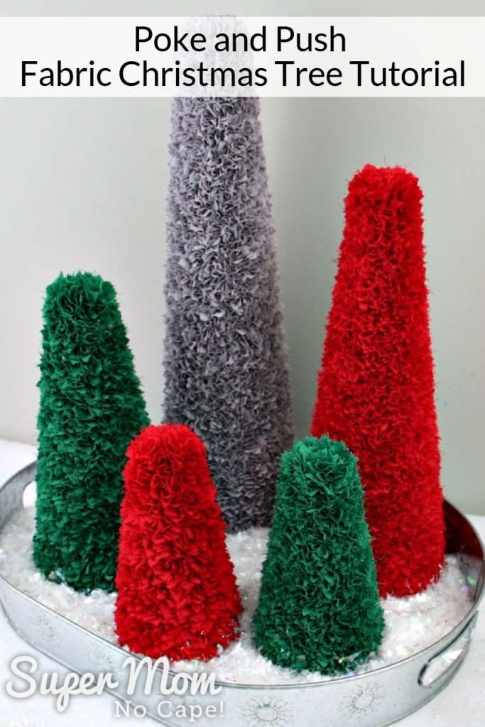 Poke and Push Fabric Christmas Trees Tutorial - Easy No Sew Project