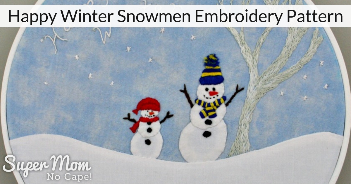 Happy Winter Snowmen Embroidery Pattern - Quick and Easy to Stitch