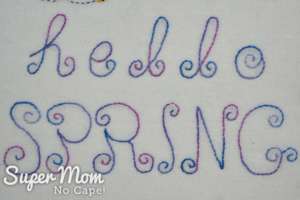 Hello Spring Embroidery Pattern - Quick and Easy