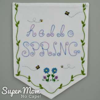 Hello Spring Embroidery Pattern - Quick and Easy