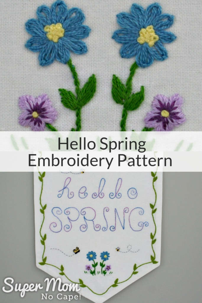 Hello Spring Embroidery Pattern - Quick and Easy