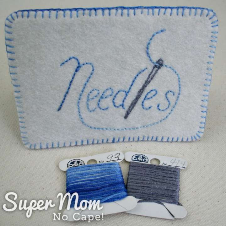 Needles - Embroidered Needle Book Pattern - Super Mom - No Cape!