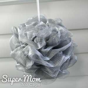 How to Fix an Unraveled Shower Puff - Super Mom - No Cape!
