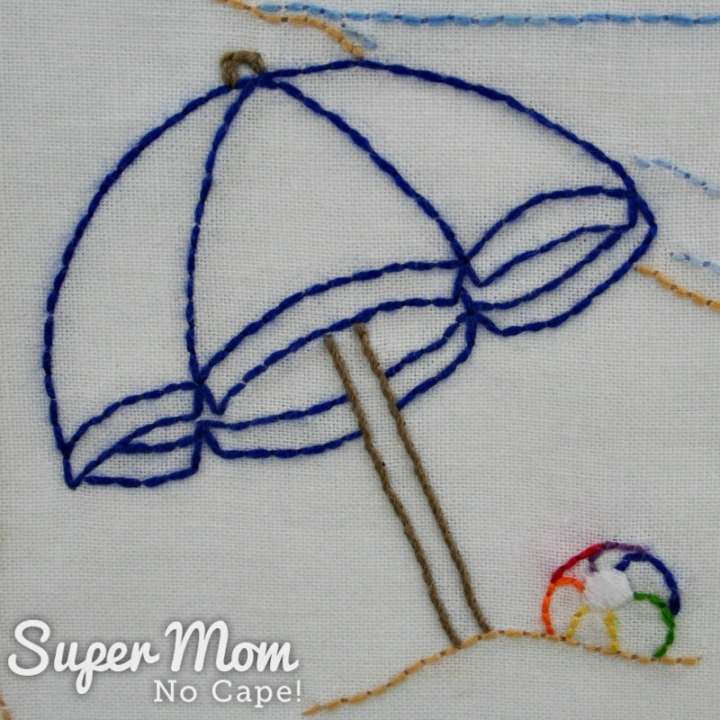 Summer Beach Days Embroidery Pattern - Super Mom - No Cape!