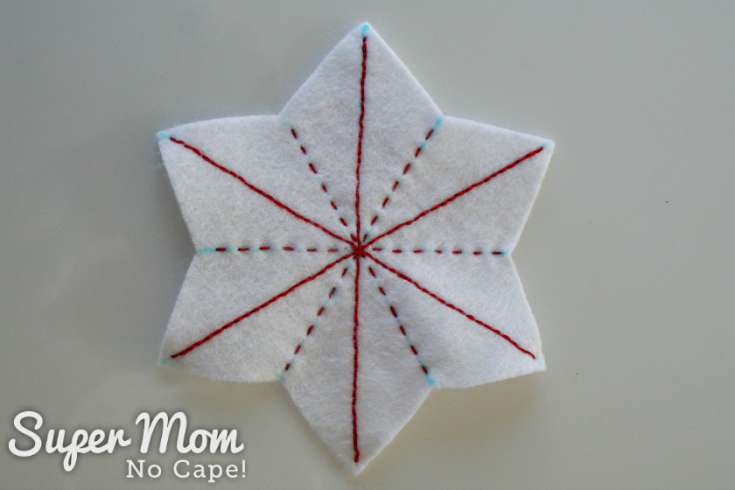 Embroidered Felt Star Ornament - Super Mom - No Cape!