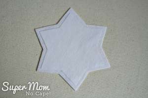 Embroidered Felt Star Ornament - Super Mom - No Cape!