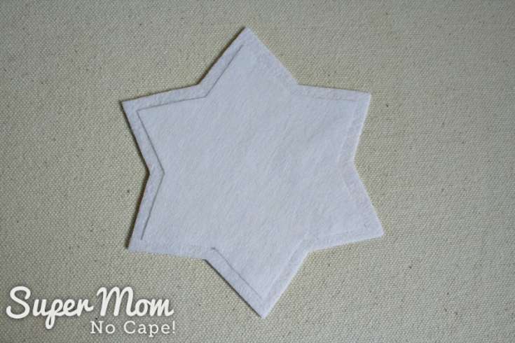 Embroidered Felt Star Ornament - Super Mom - No Cape!