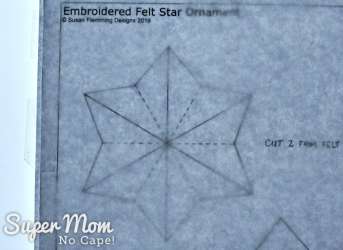 Embroidered Felt Star Ornament - Super Mom - No Cape!