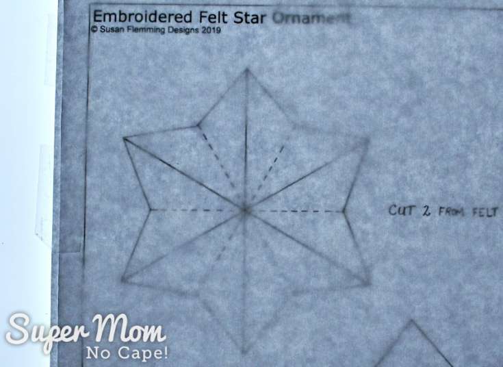 Embroidered Felt Star Ornament - Super Mom - No Cape!