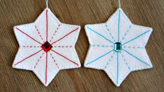 Embroidered Felt Star Ornament - Super Mom - No Cape!